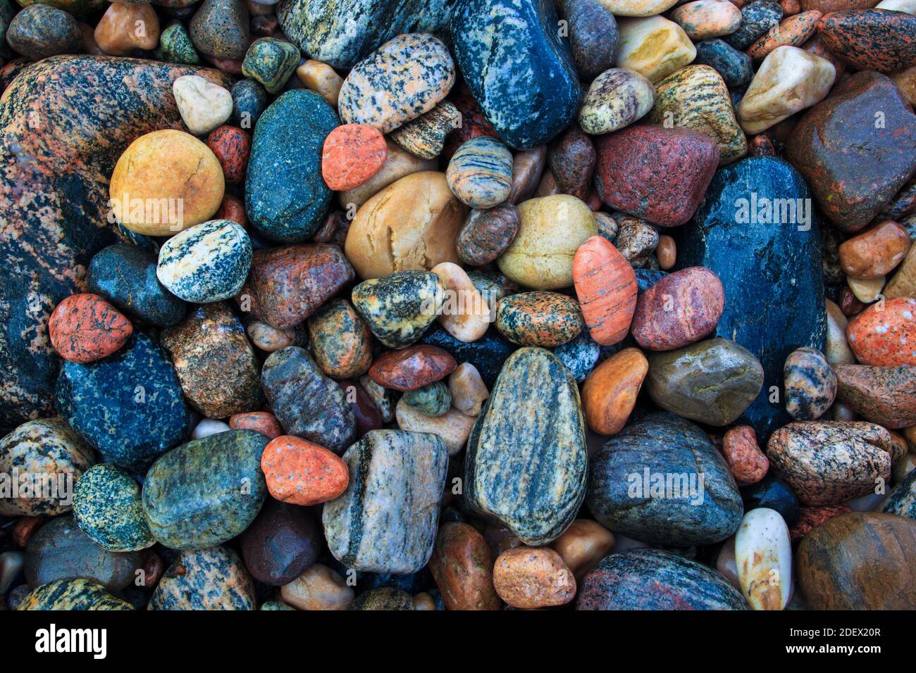 Beach with colored stones hi-res stock photography and images - Alamy
