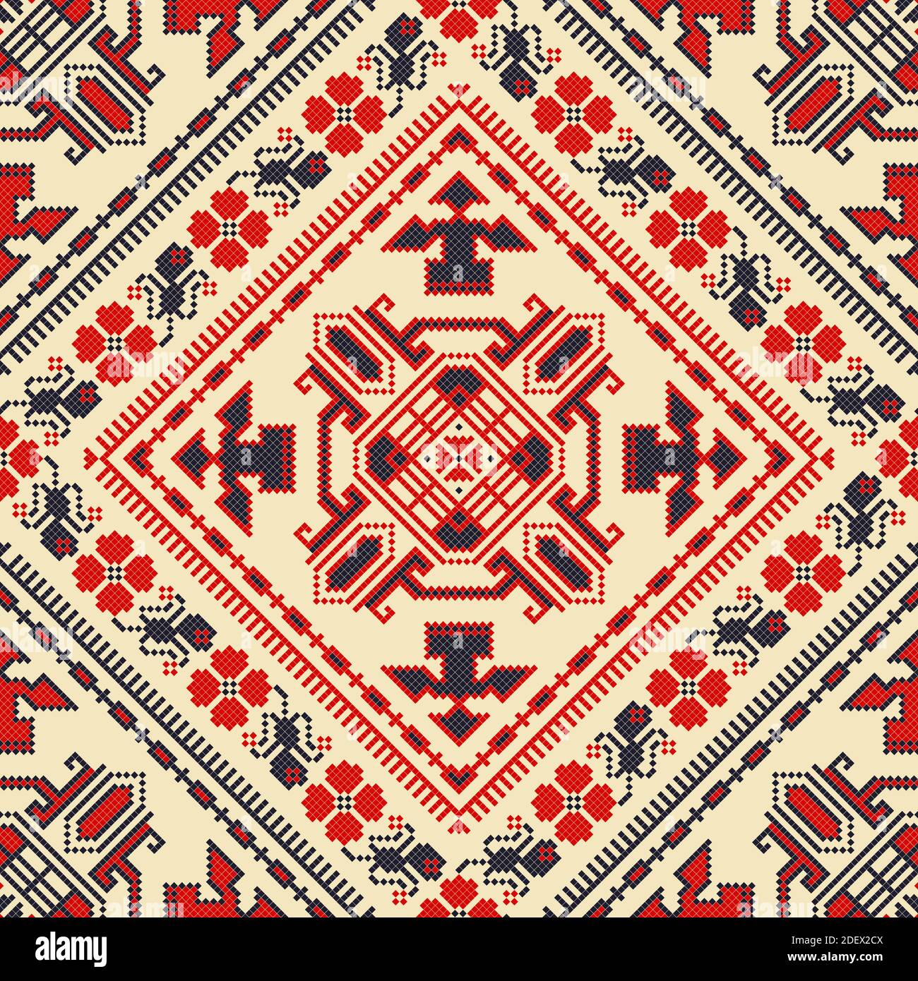 Romanian vector pattern inspired from traditional embroidery Stock ...