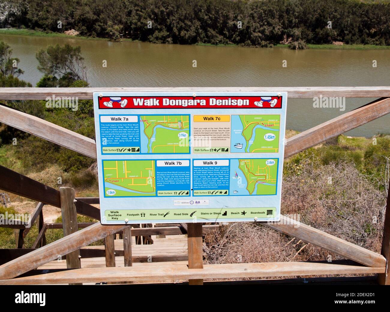 Maps of walking trails by the Irwin River through the twin towns of ...