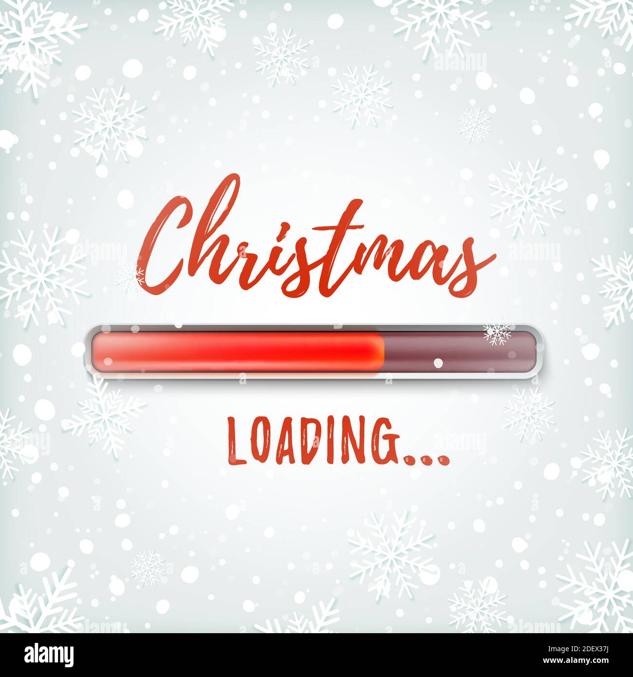 Christmas loading. Greeting card design template Stock Vector Image ...