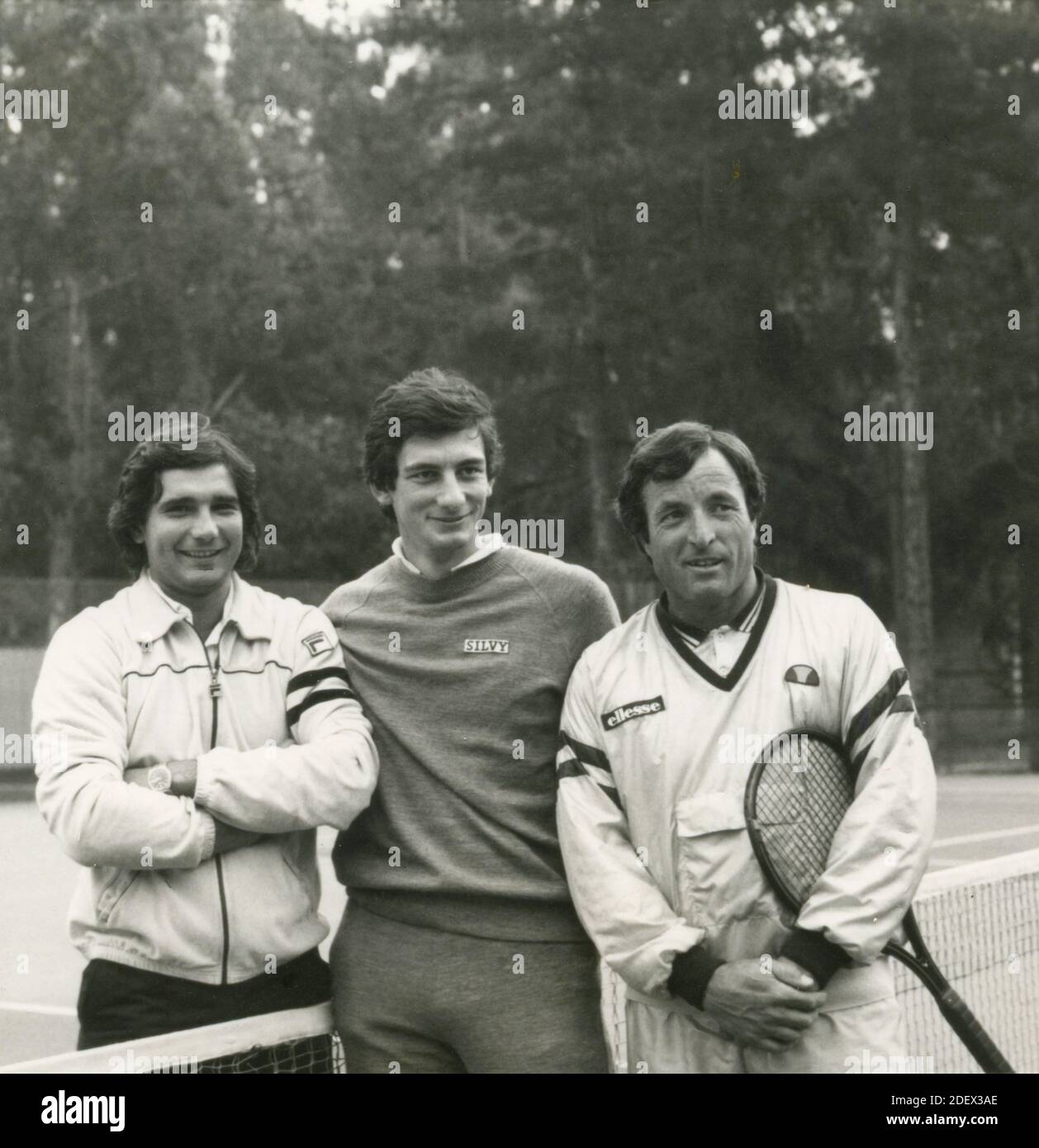 Italian tennis player Giuseppe Pozzi (right), 1980s Stock Photo - Alamy