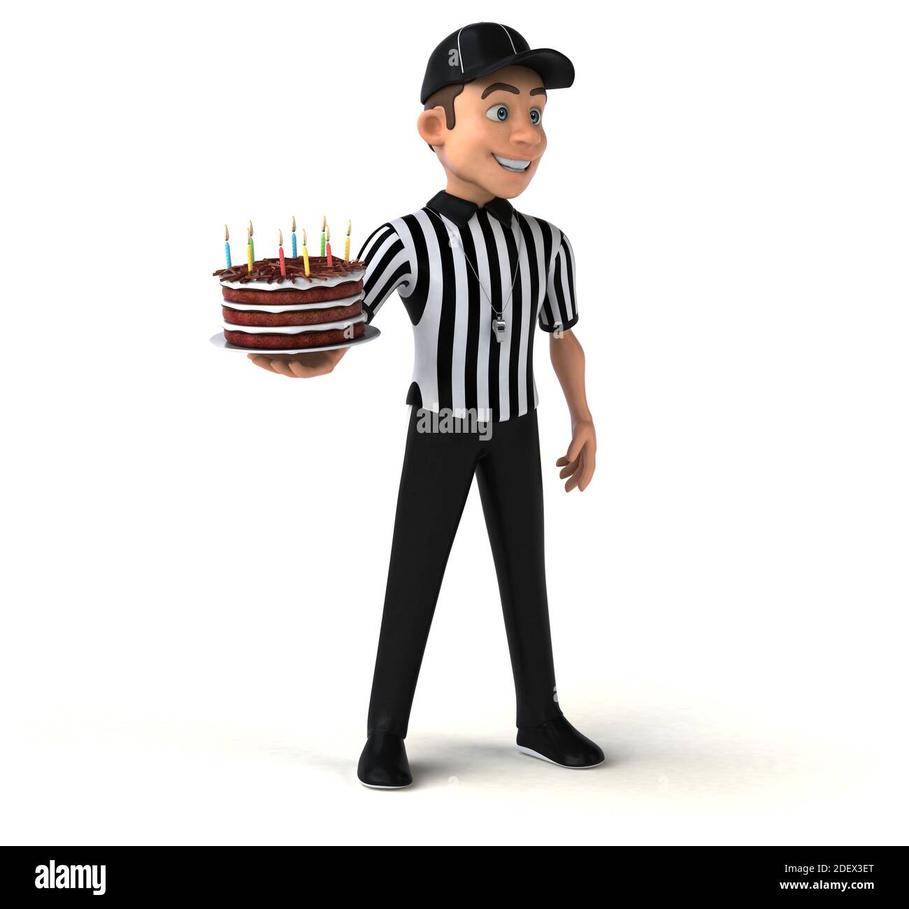 Fun 3D Illustration of an american Referee Stock Photo - Alamy