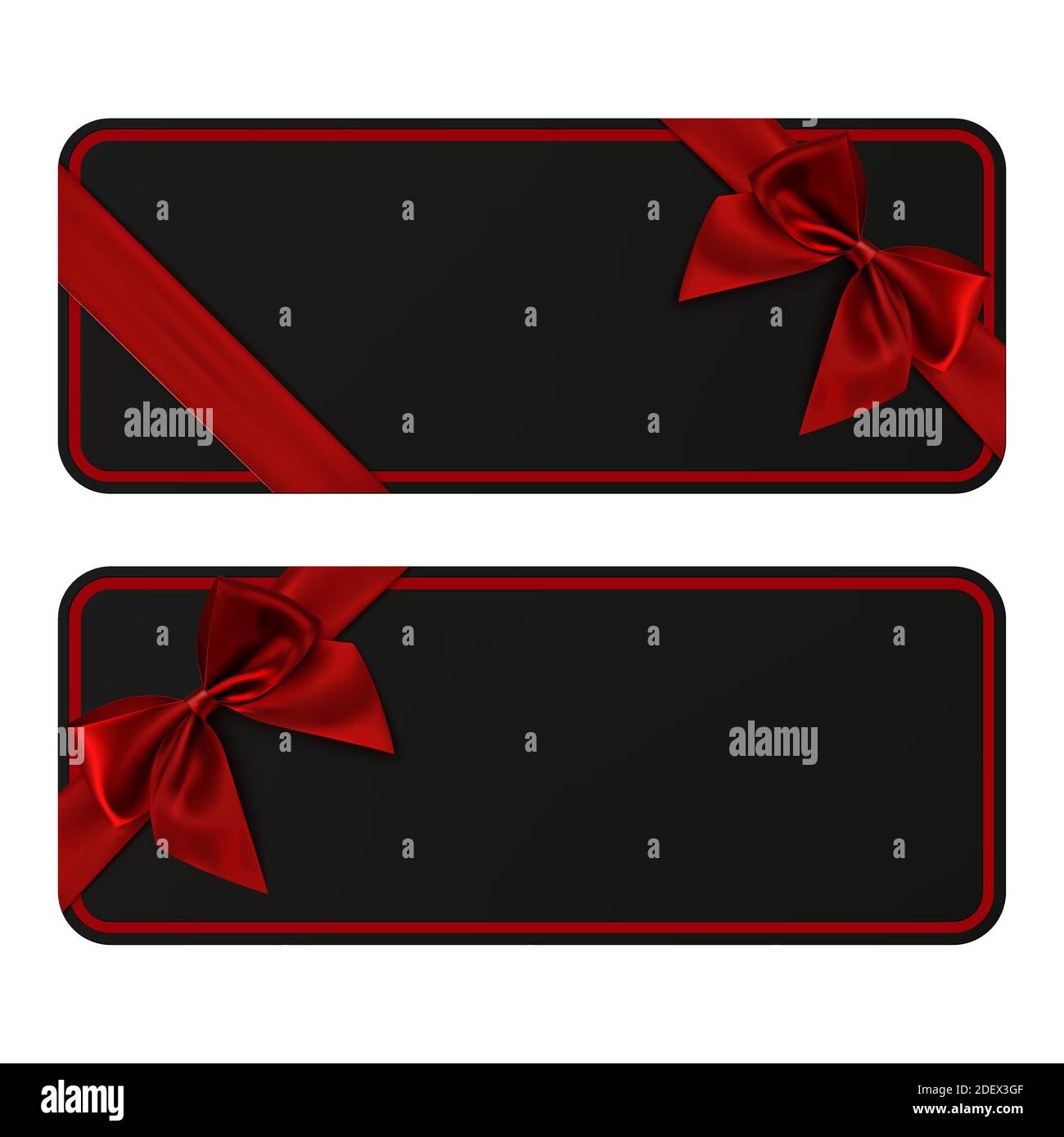 Two black banners isolated on white background Stock Vector Image & Art ...