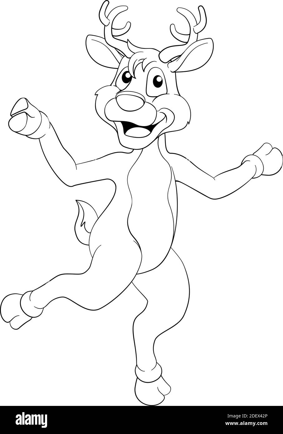 Merry christmas card reindeer Black and White Stock Photos & Images - Alamy