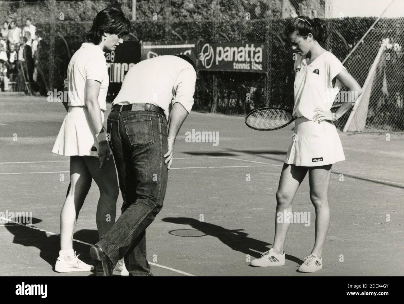 Italian tennis players Elena Falappa and Antonella Canapi, 1980s Stock ...