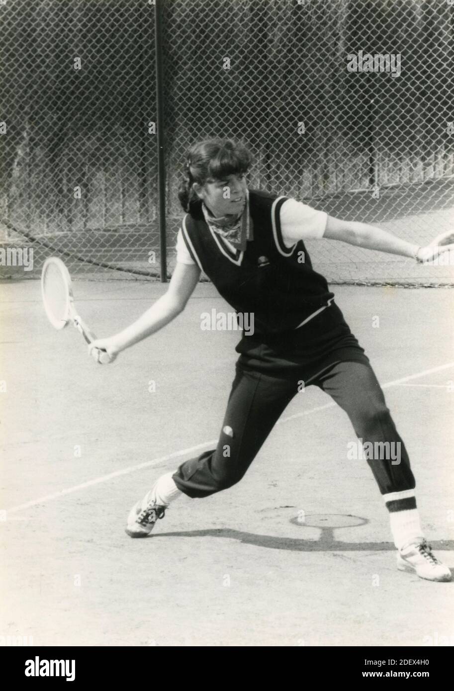 Italian tennis player Antonella Canapi, 1980s Stock Photo - Alamy