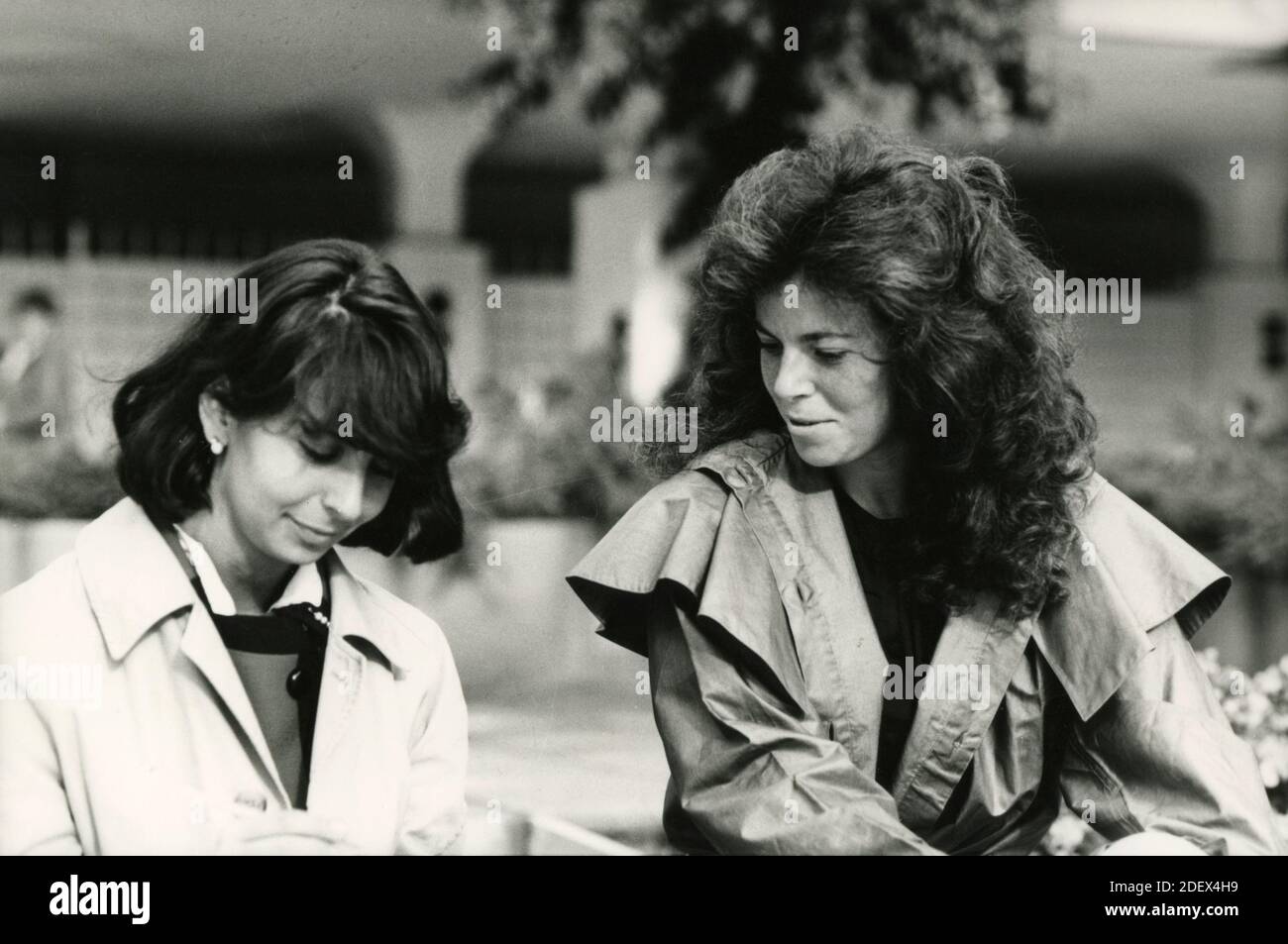 Italian tennis player Antonella Canapi (right), 1980s Stock Photo - Alamy