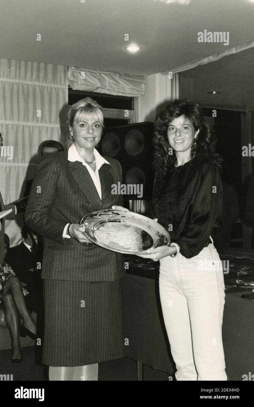 Italian tennis player Antonella Canapi (right), 1984 Stock Photo - Alamy