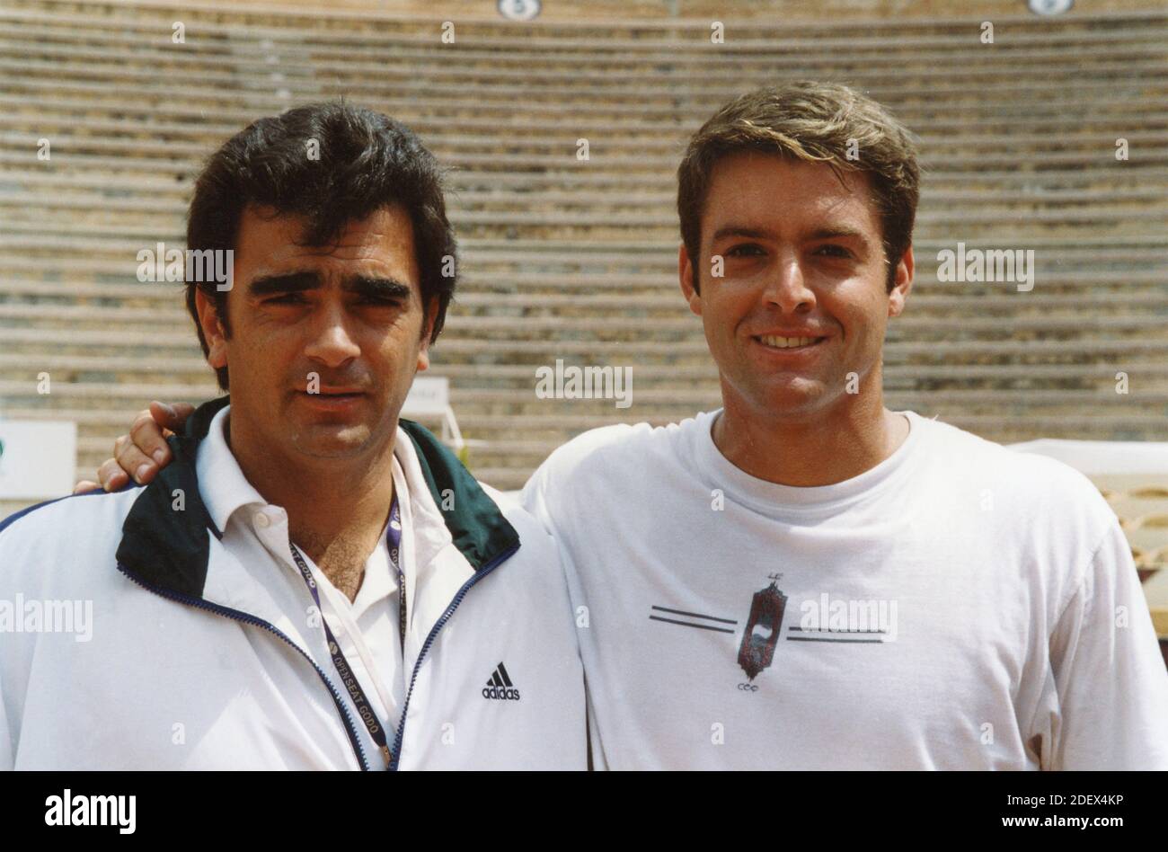 Argentinian tennis players Guillermo Perez-Roldan (left) and Agustin ...