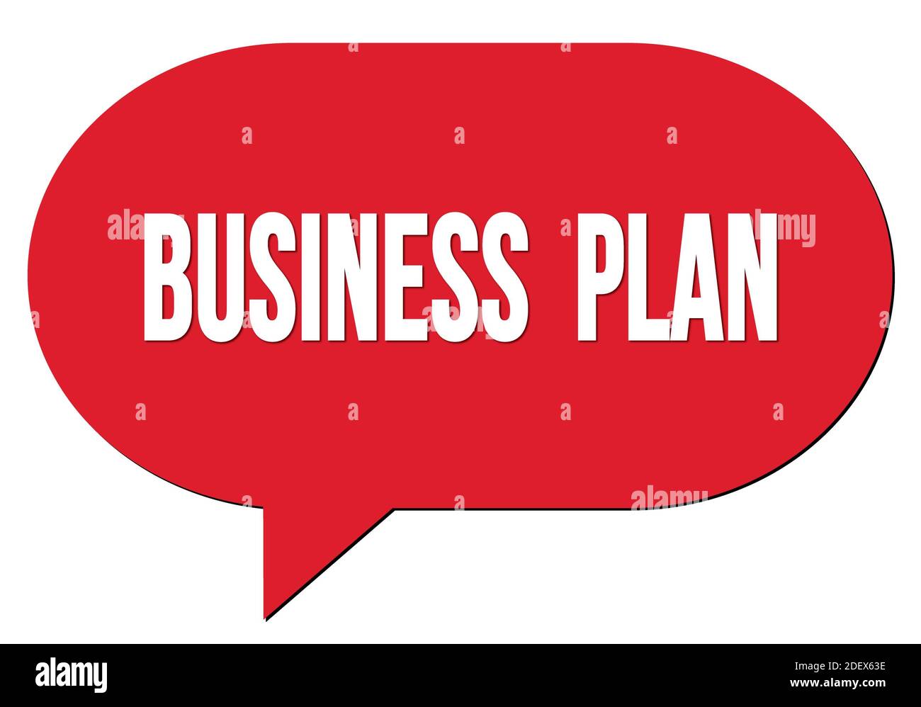 BUSINESS PLAN text written in a red speech bubble stamp Stock Photo - Alamy