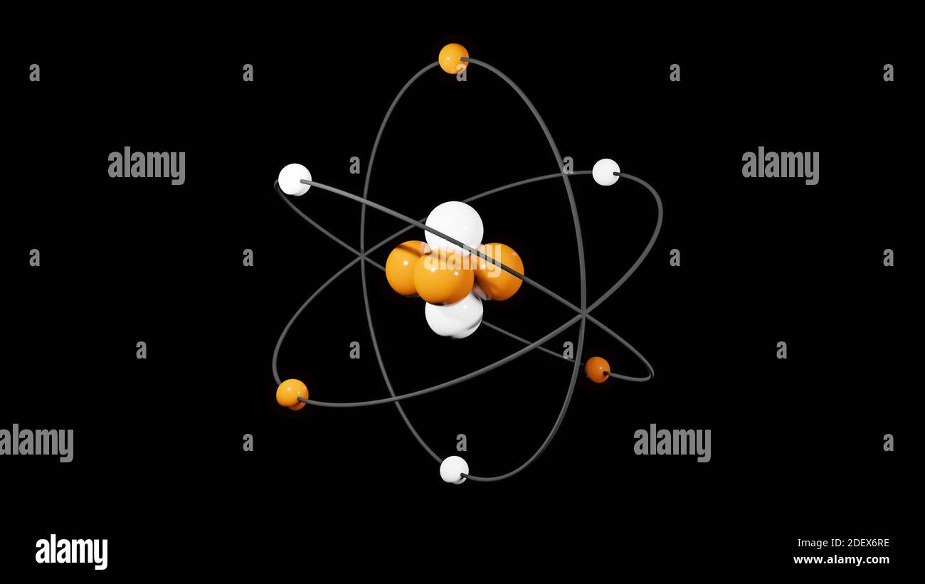 3d model nucleus atom protons hi-res stock photography and images - Alamy