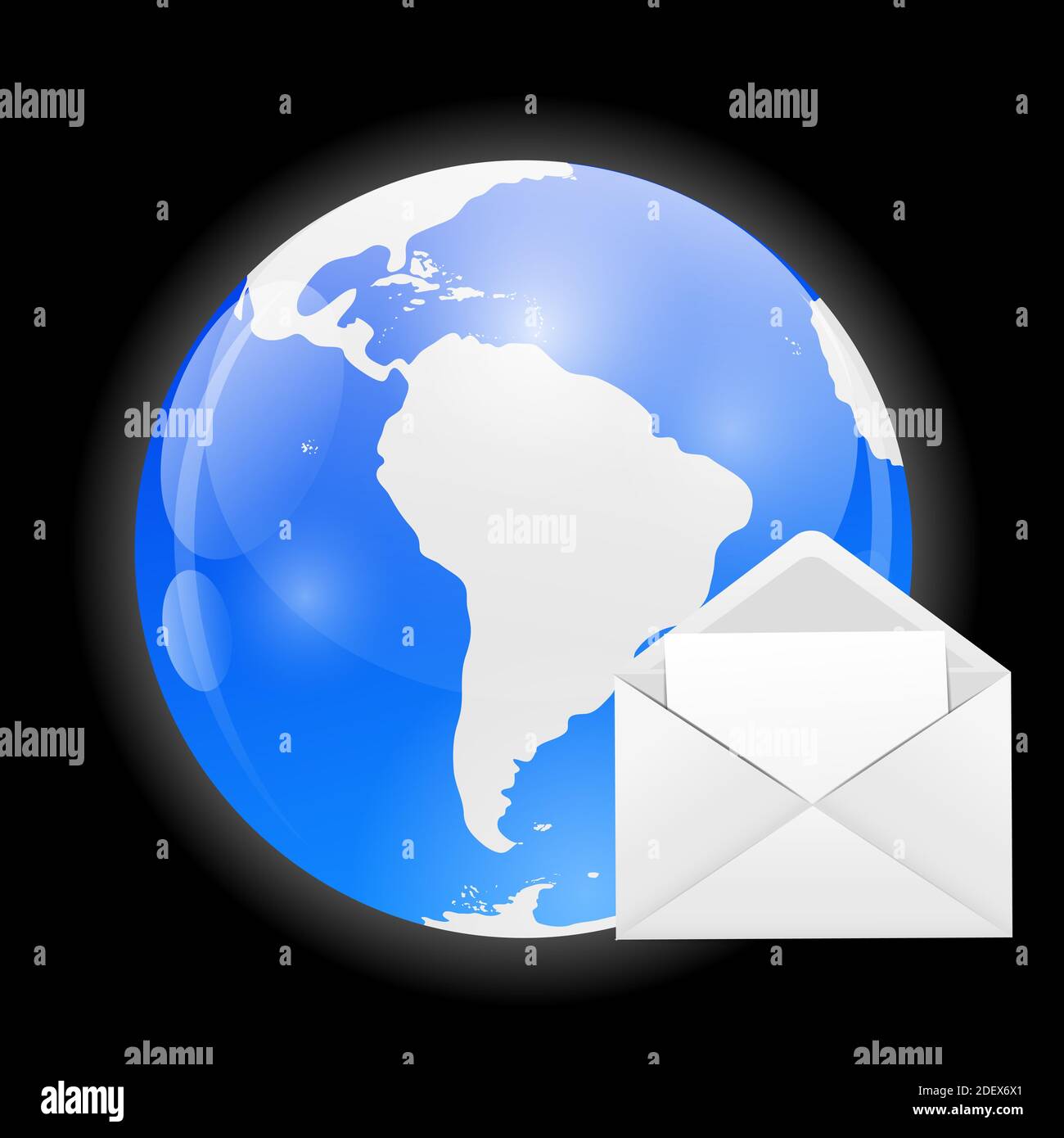 Image mail icons globe hi-res stock photography and images - Alamy