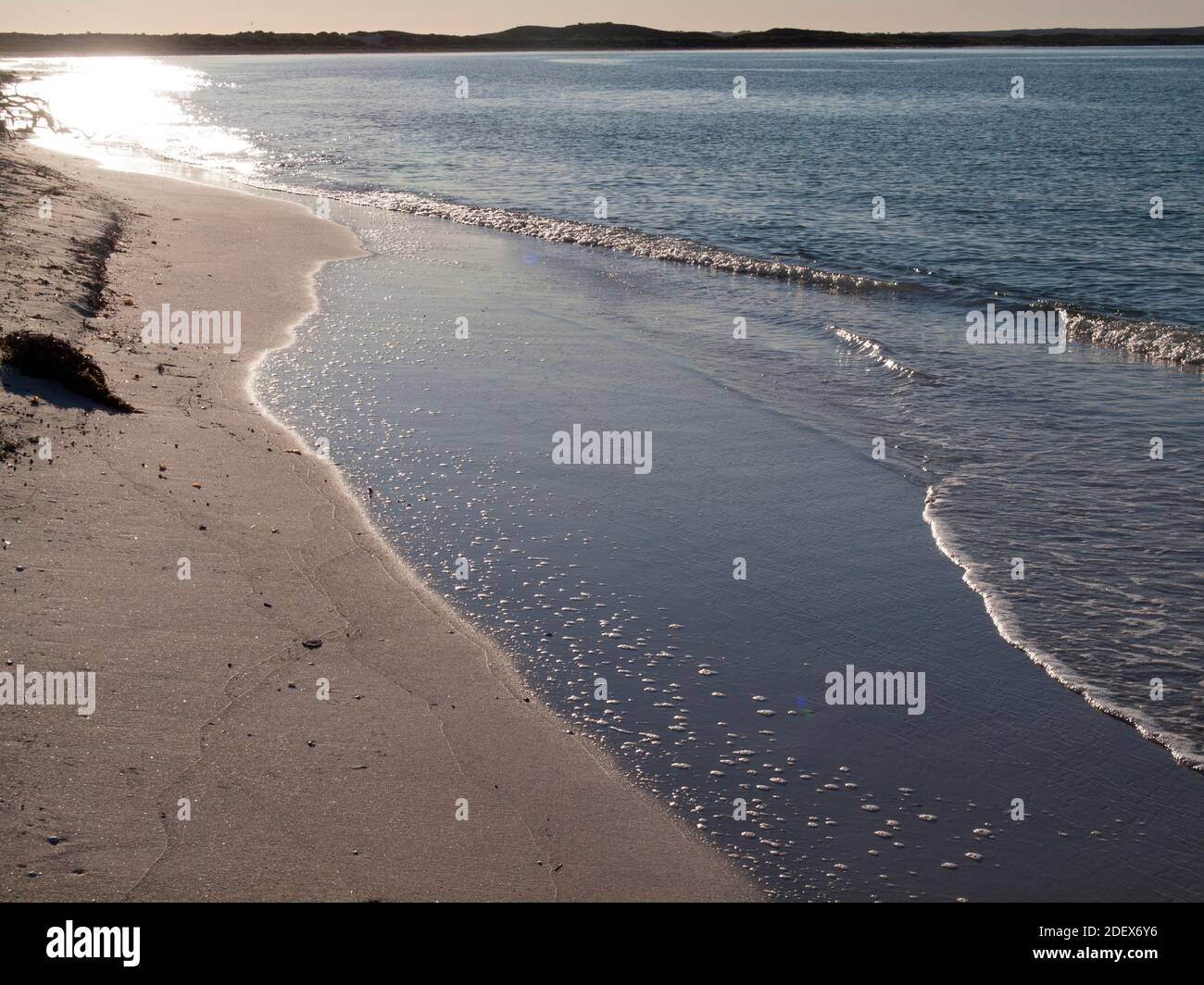 Looking east along the beach on Hansen Bay from Thirsty Point ...