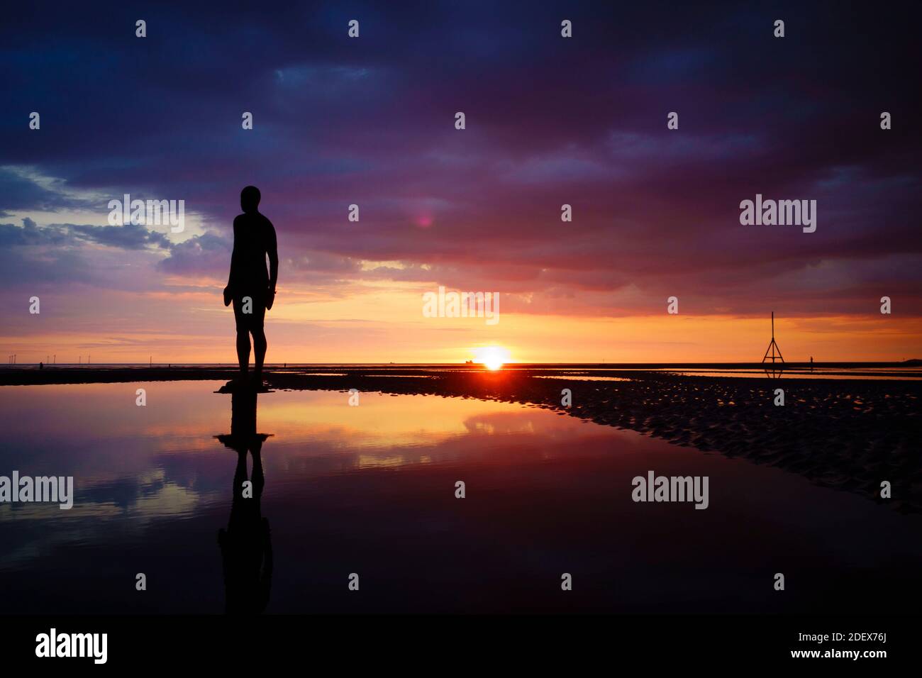Another Place by Antony Gormley, Crosby Beach, Liverpool, Merseyside ...