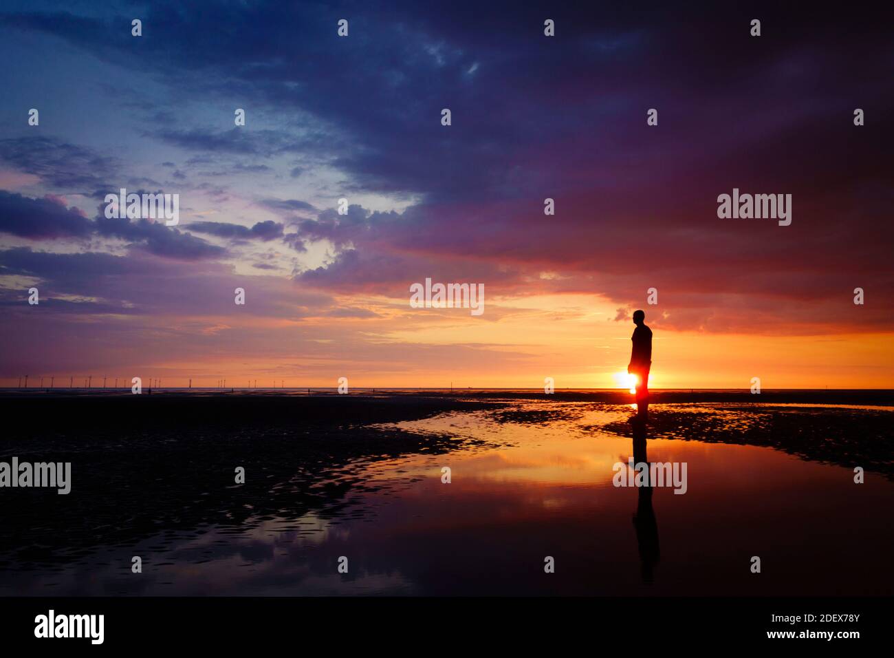 Another Place by Antony Gormley, Crosby Beach, Liverpool, Merseyside ...