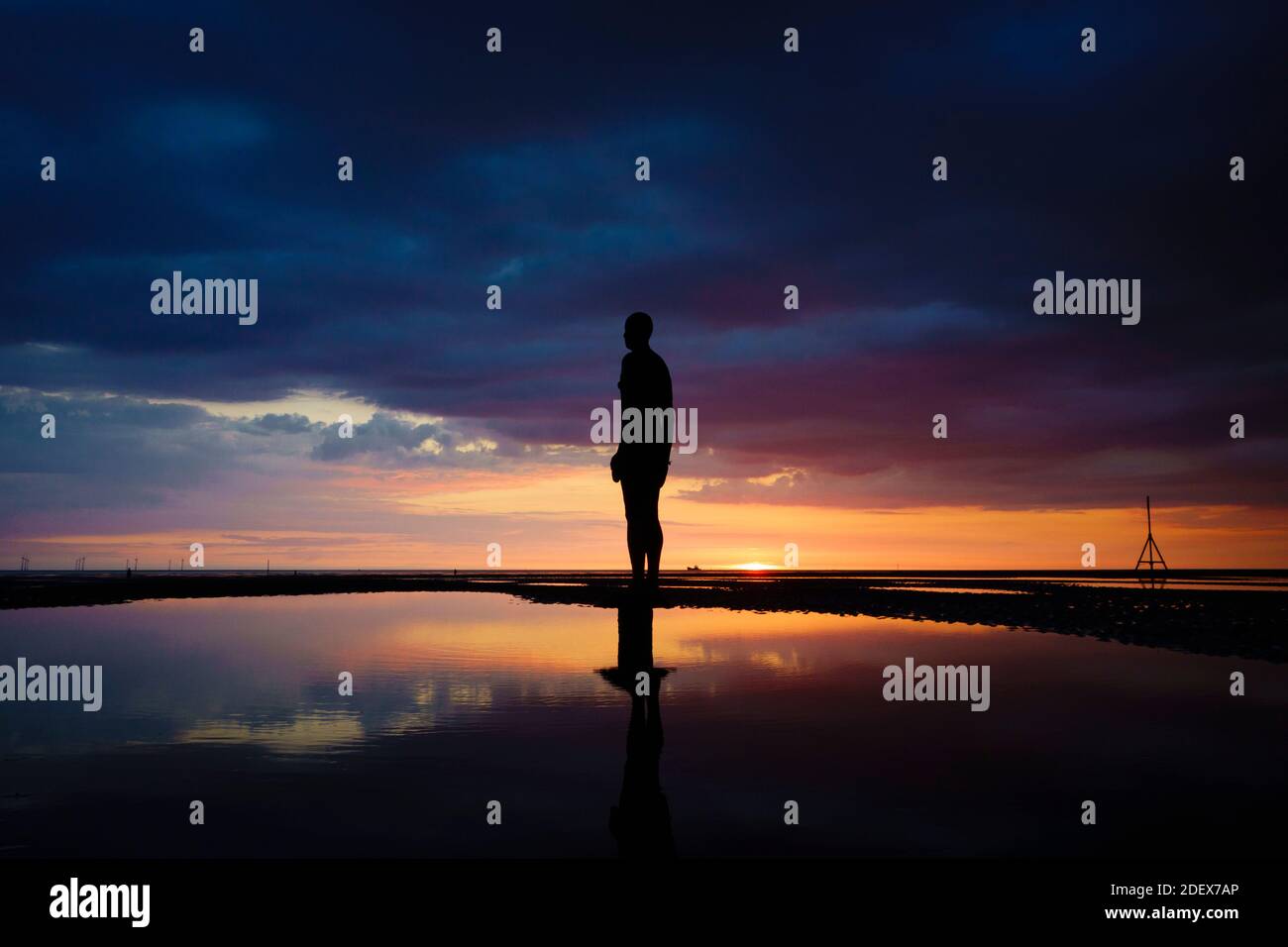 Another Place by Antony Gormley, Crosby Beach, Liverpool, Merseyside ...