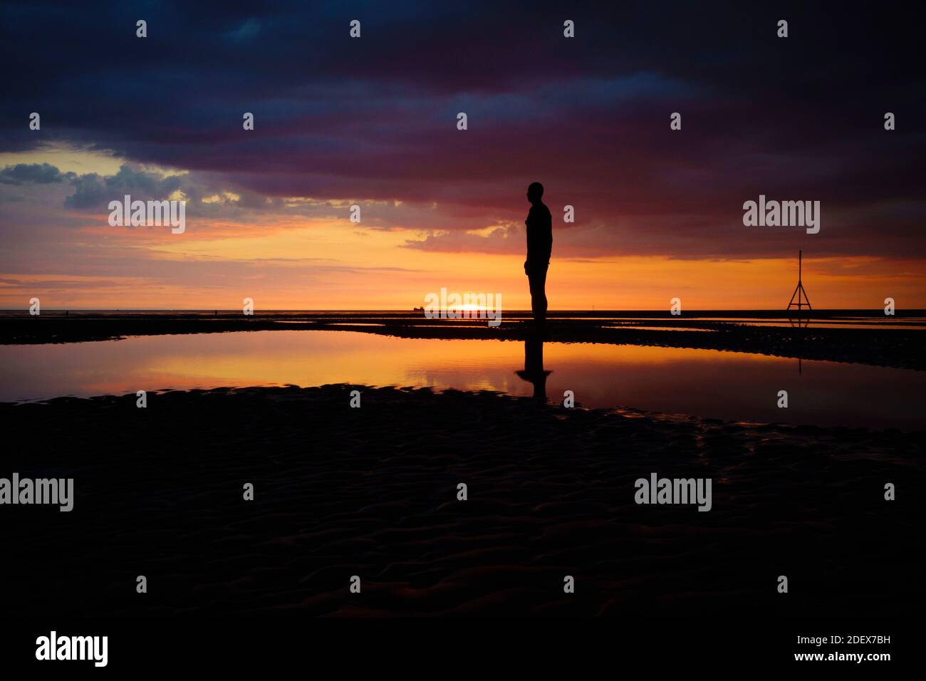 Another Place by Antony Gormley, Crosby Beach, Liverpool, Merseyside ...