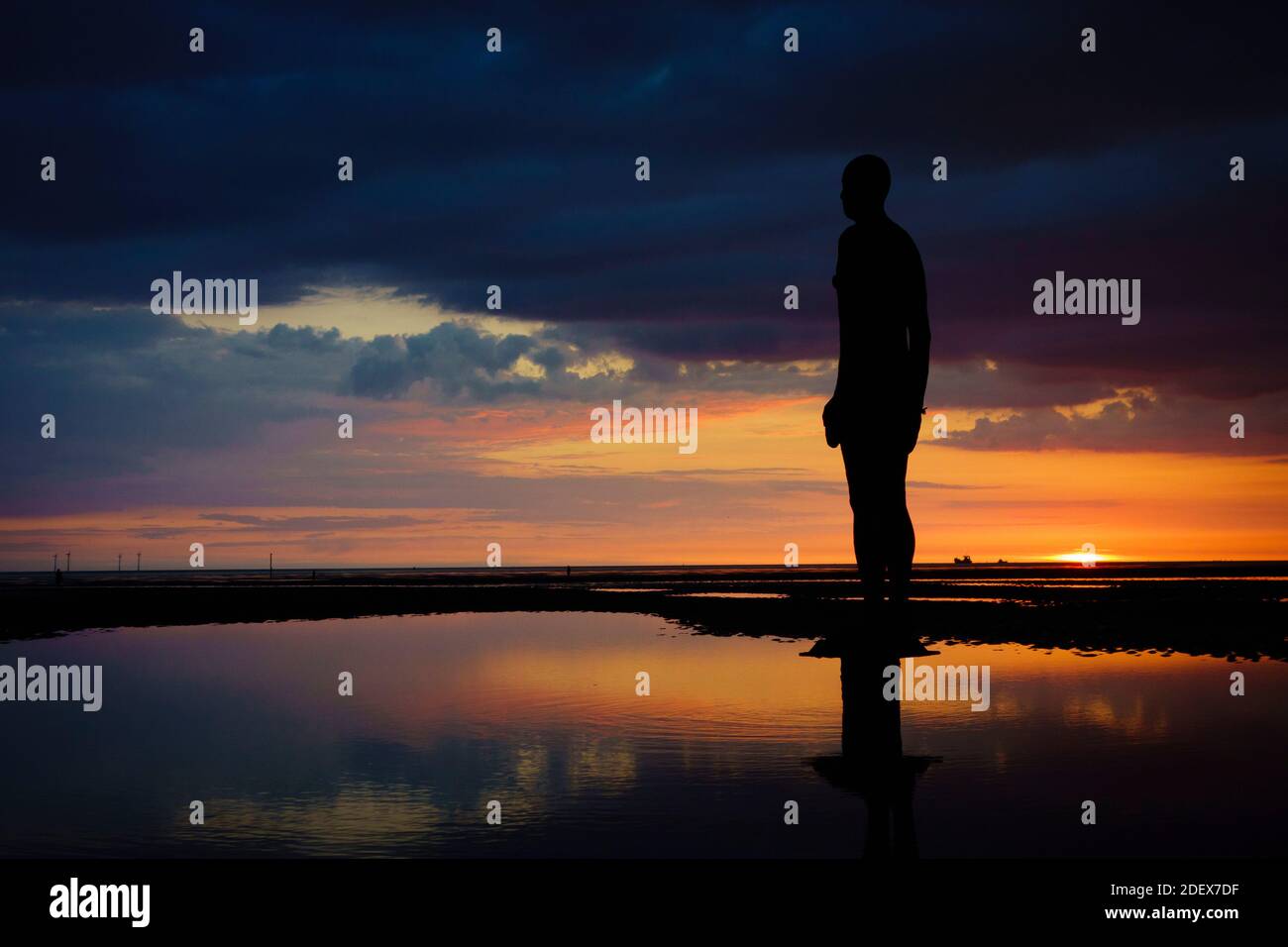 Another Place by Antony Gormley, Crosby Beach, Liverpool, Merseyside ...
