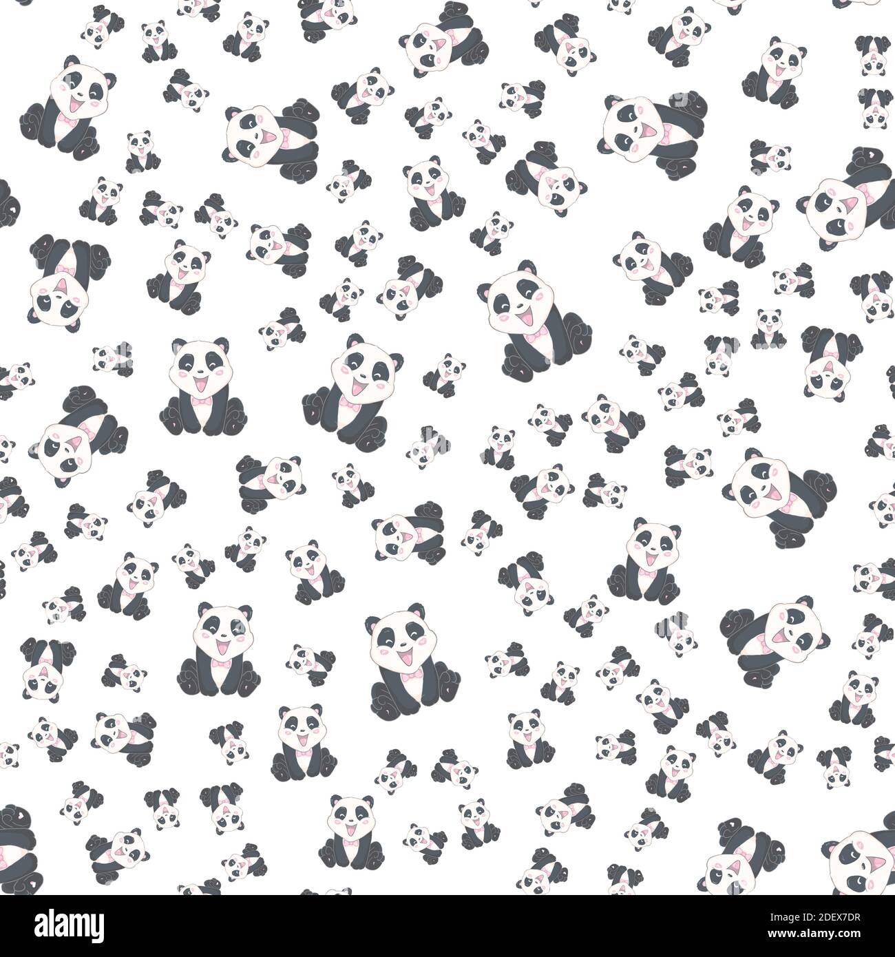 Vector Pattern: Seamless panda bear pattern Stock Vector Image & Art ...