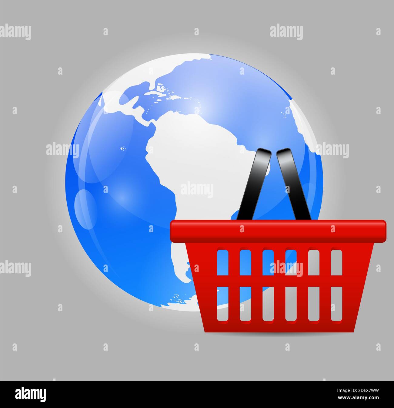 Global Shopping Concept illustration Stock Photo - Alamy