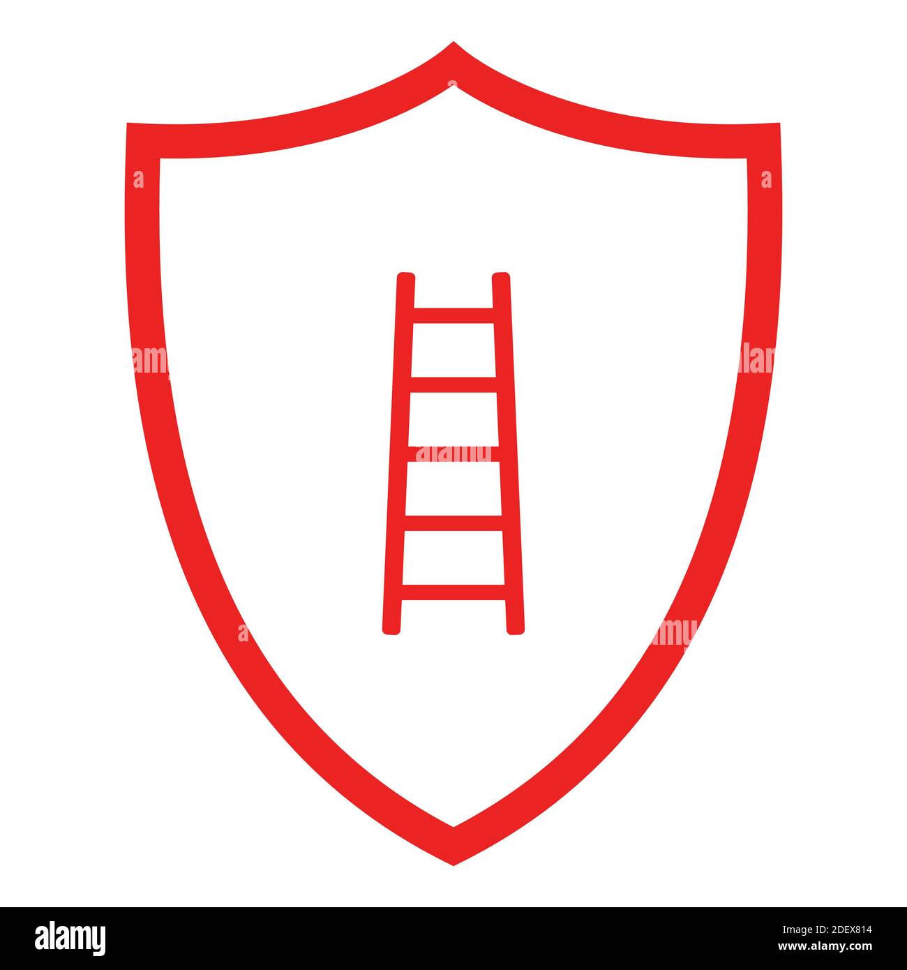 Ladder and shield Stock Photo - Alamy