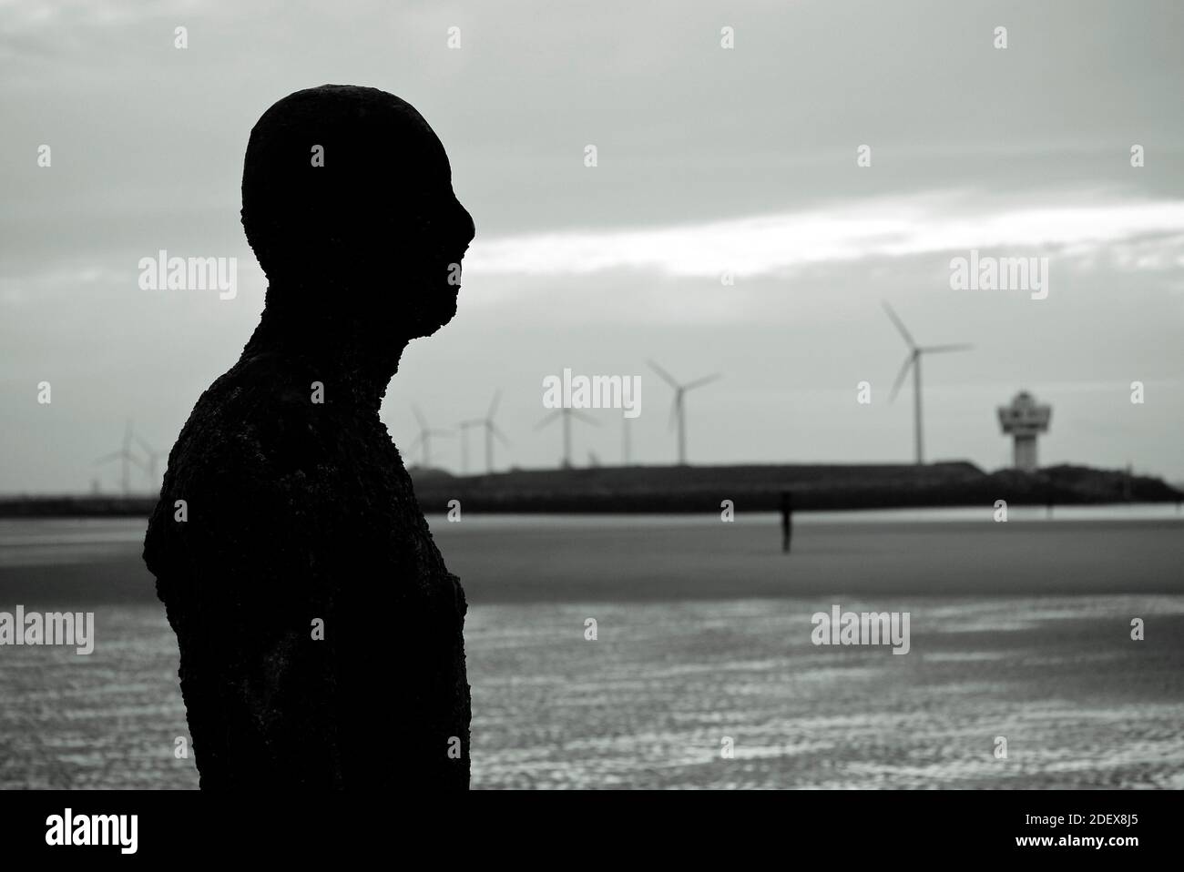 Another Place by Antony Gormley, Crosby Beach, Liverpool, Merseyside ...
