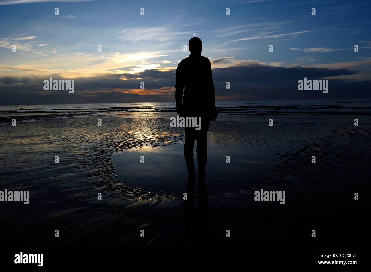Another Place by Antony Gormley, Crosby Beach, Liverpool, Merseyside ...