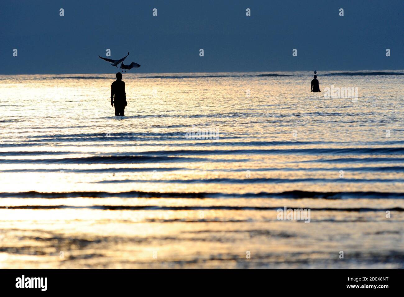 Another Place by Antony Gormley, Crosby Beach, Liverpool, Merseyside ...