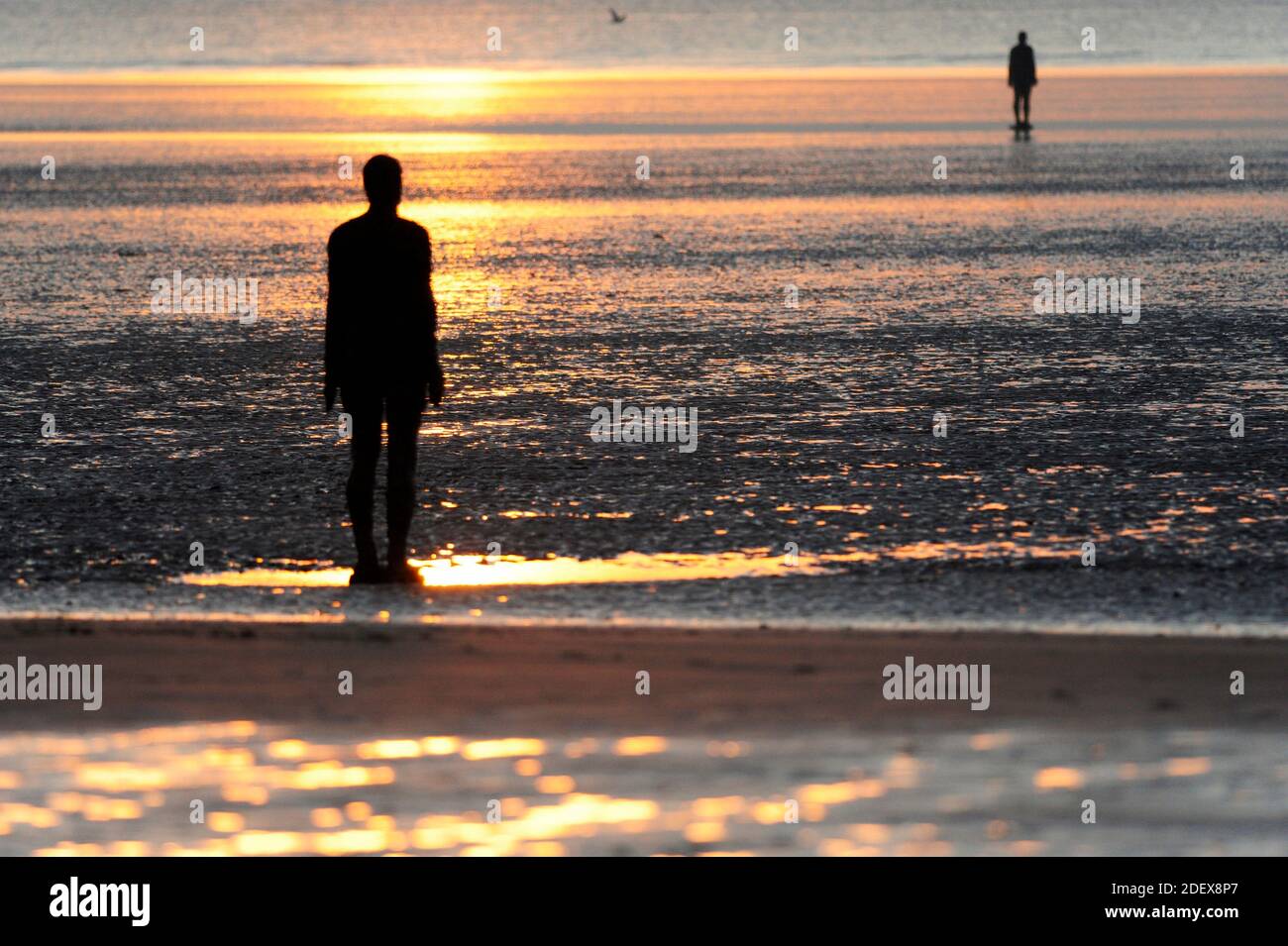 Another Place by Antony Gormley, Crosby Beach, Liverpool, Merseyside ...
