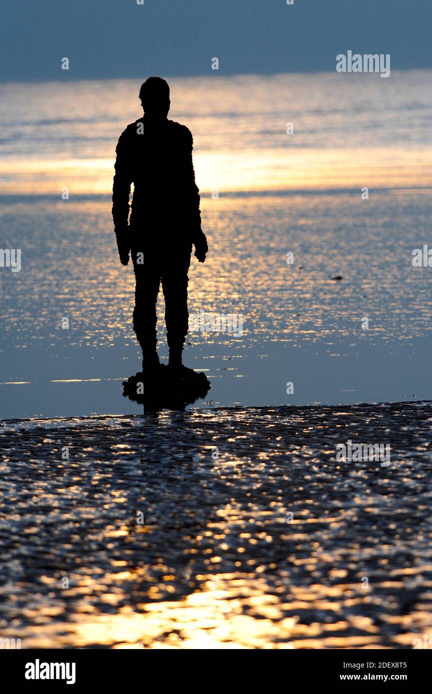 Another Place by Antony Gormley, Crosby Beach, Liverpool, Merseyside ...