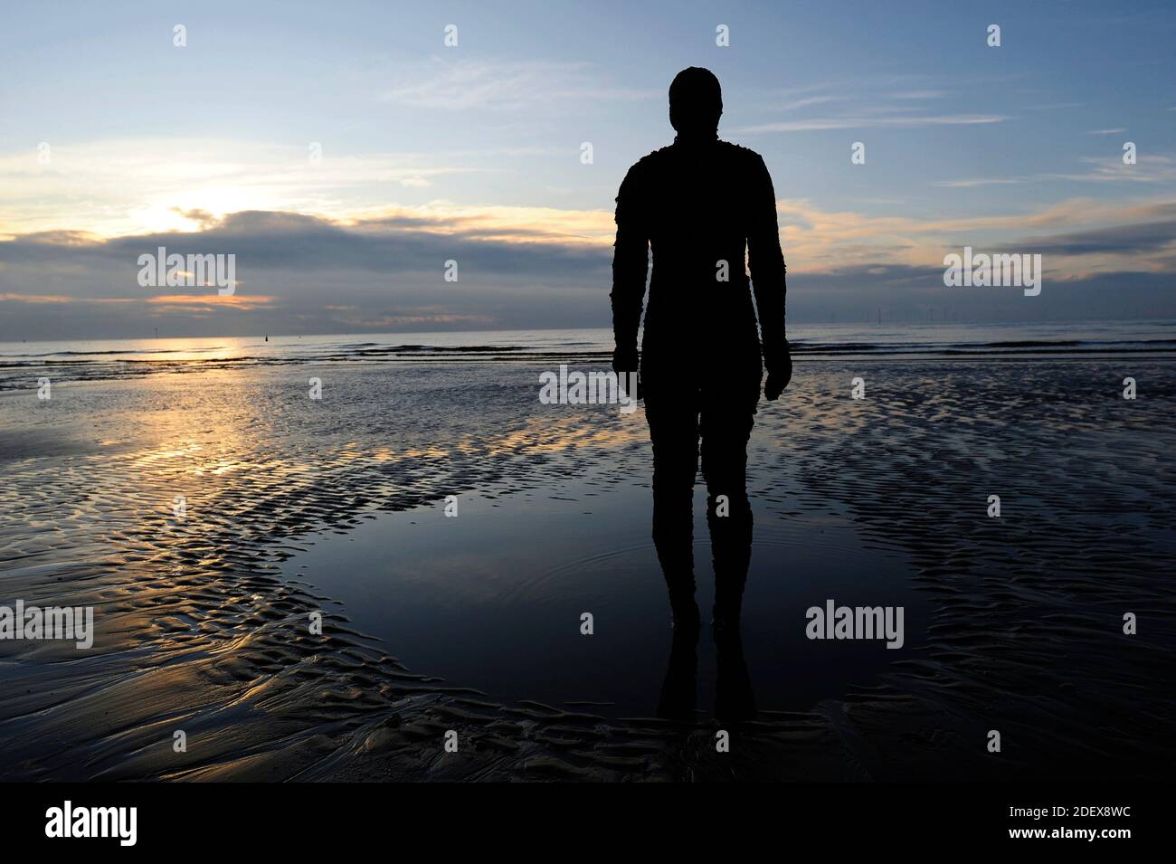 Another Place by Antony Gormley, Crosby Beach, Liverpool, Merseyside ...