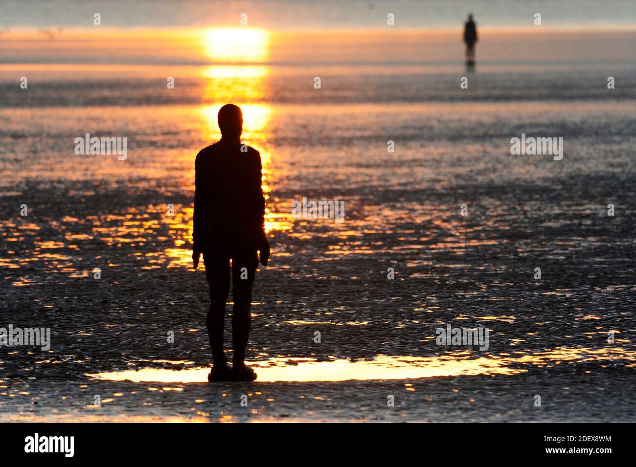 Another Place by Antony Gormley, Crosby Beach, Liverpool, Merseyside ...