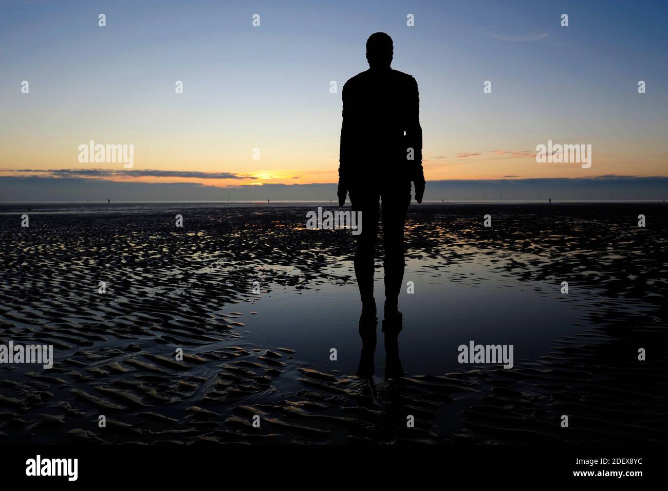 Another Place by Antony Gormley, Crosby Beach, Liverpool, Merseyside ...