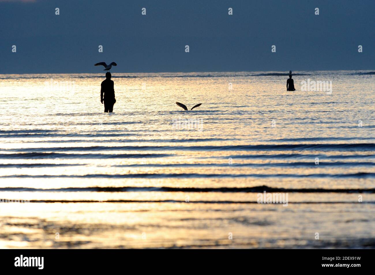 Another Place by Antony Gormley, Crosby Beach, Liverpool, Merseyside ...