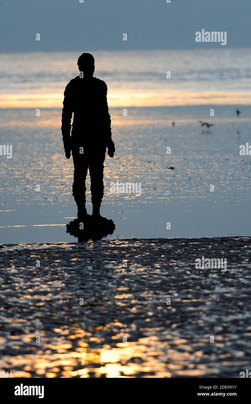 Another Place by Antony Gormley, Crosby Beach, Liverpool, Merseyside ...
