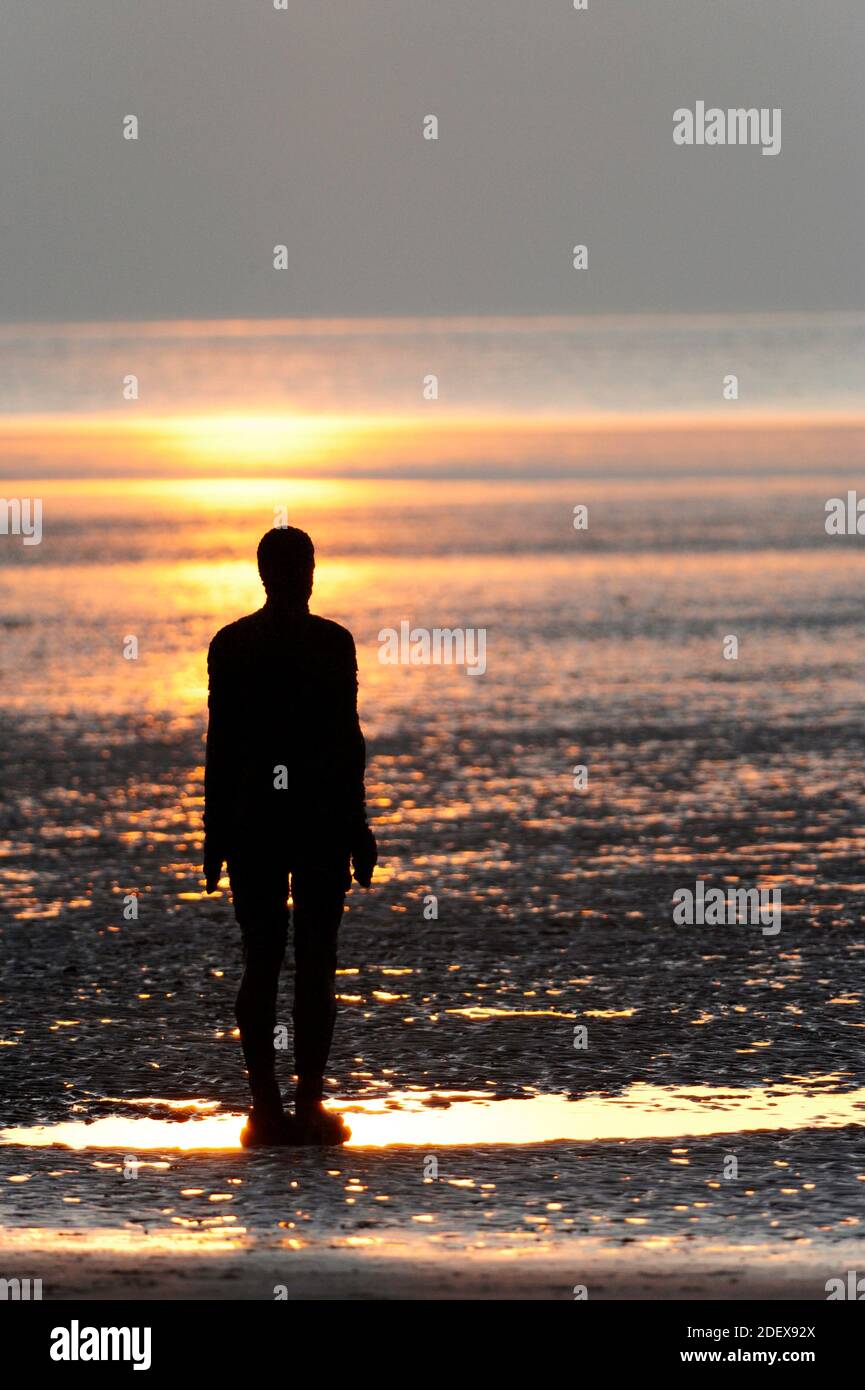 Another Place by Antony Gormley, Crosby Beach, Liverpool, Merseyside ...