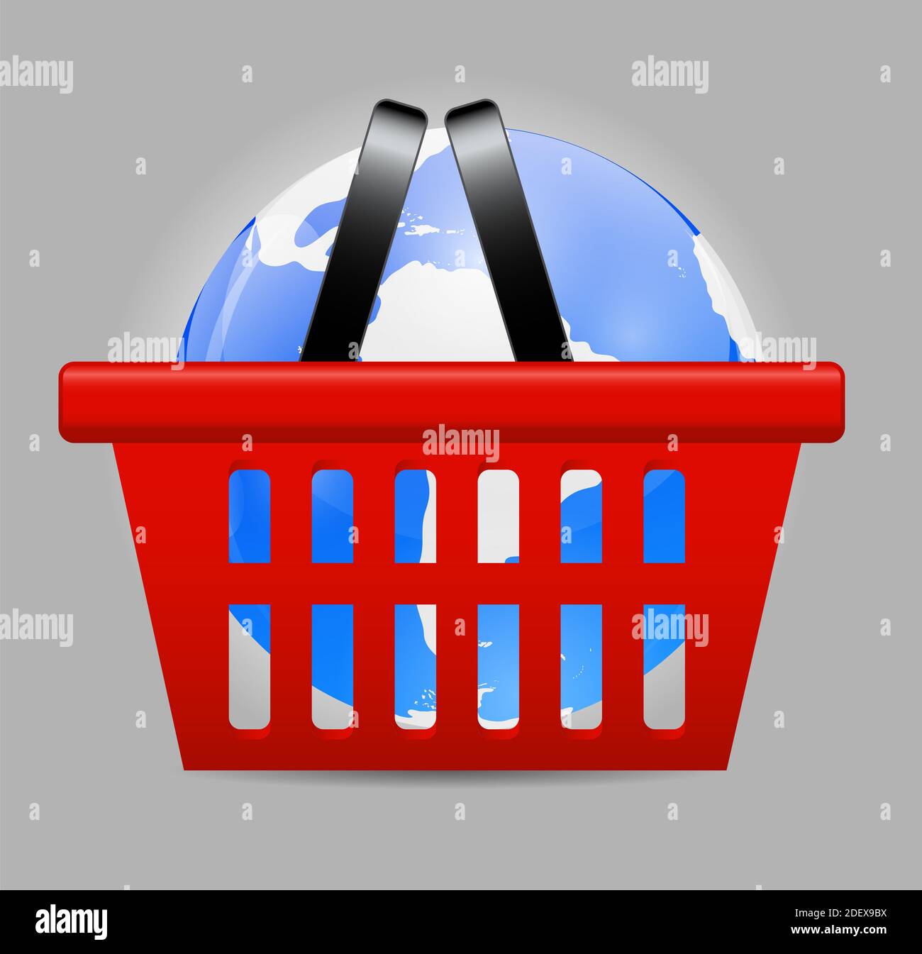 Global Shopping Concept illustration Stock Photo - Alamy