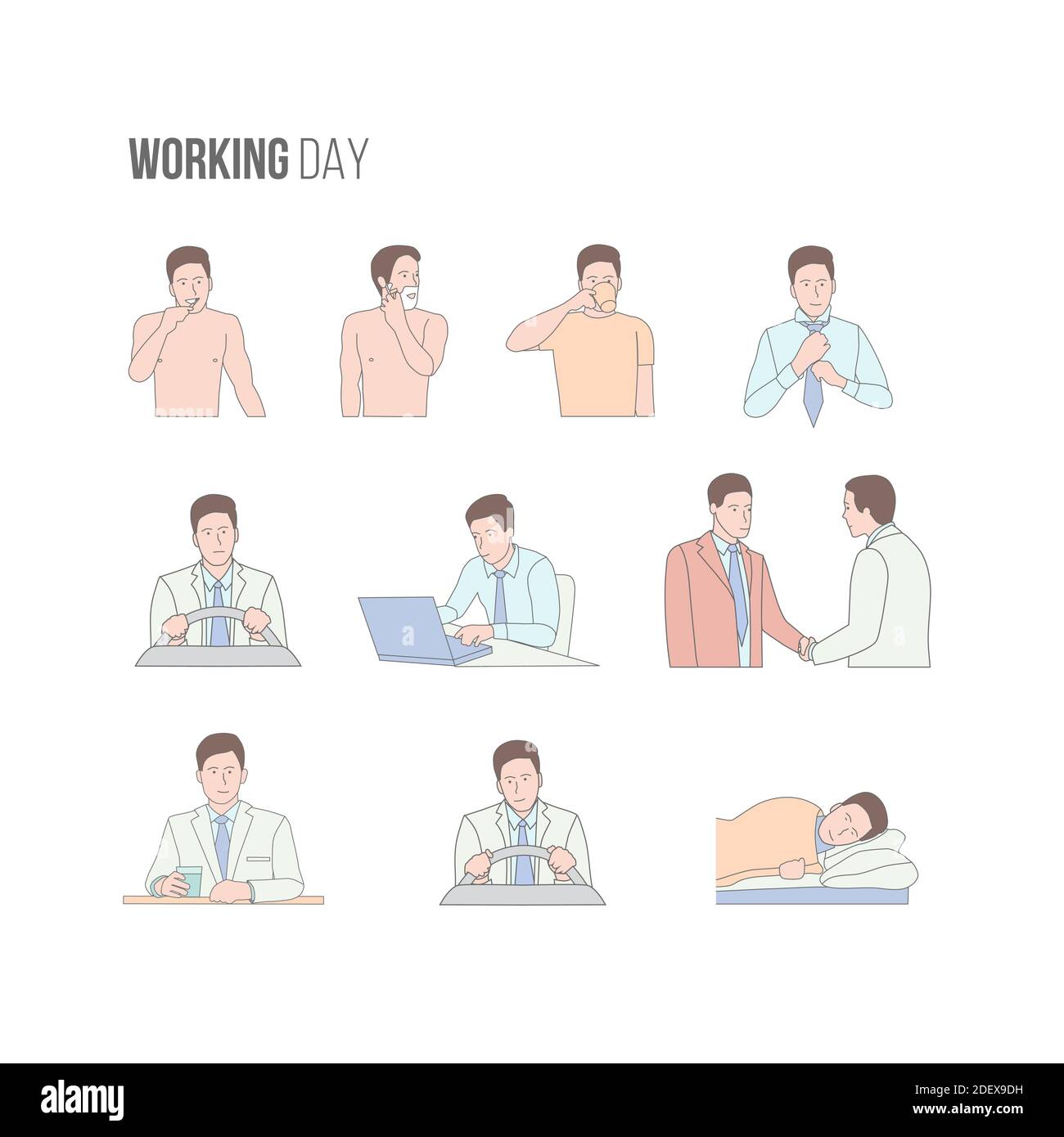 Characters daily life in Stock Vector Images - Alamy