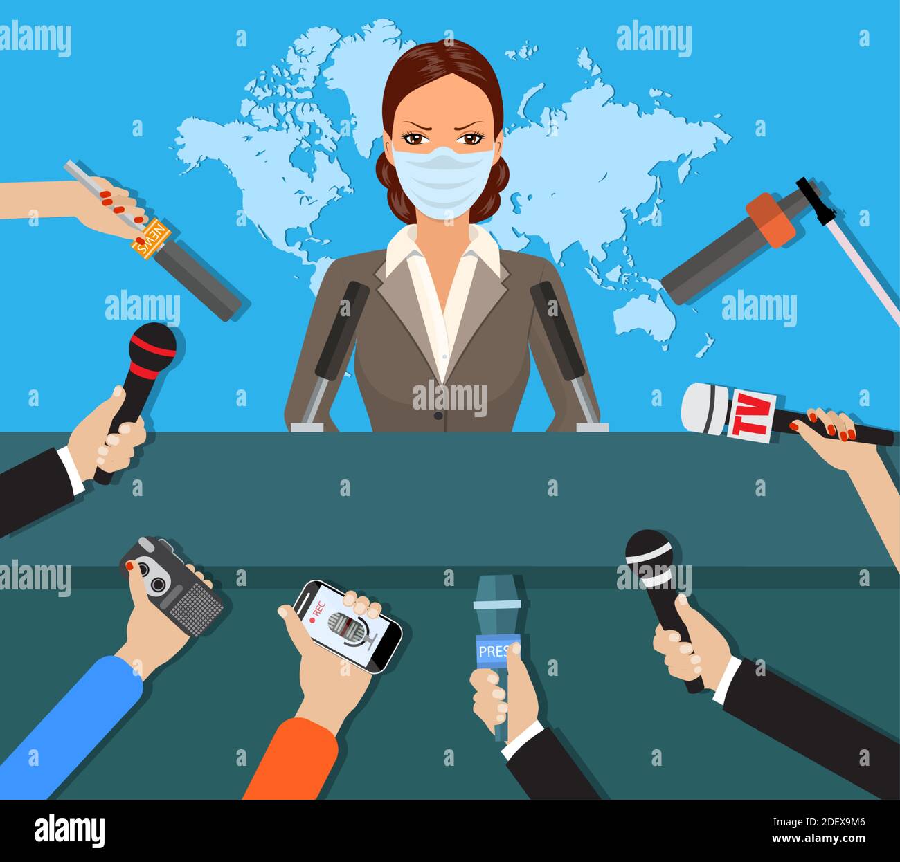 Reportage covid Stock Vector Images - Alamy