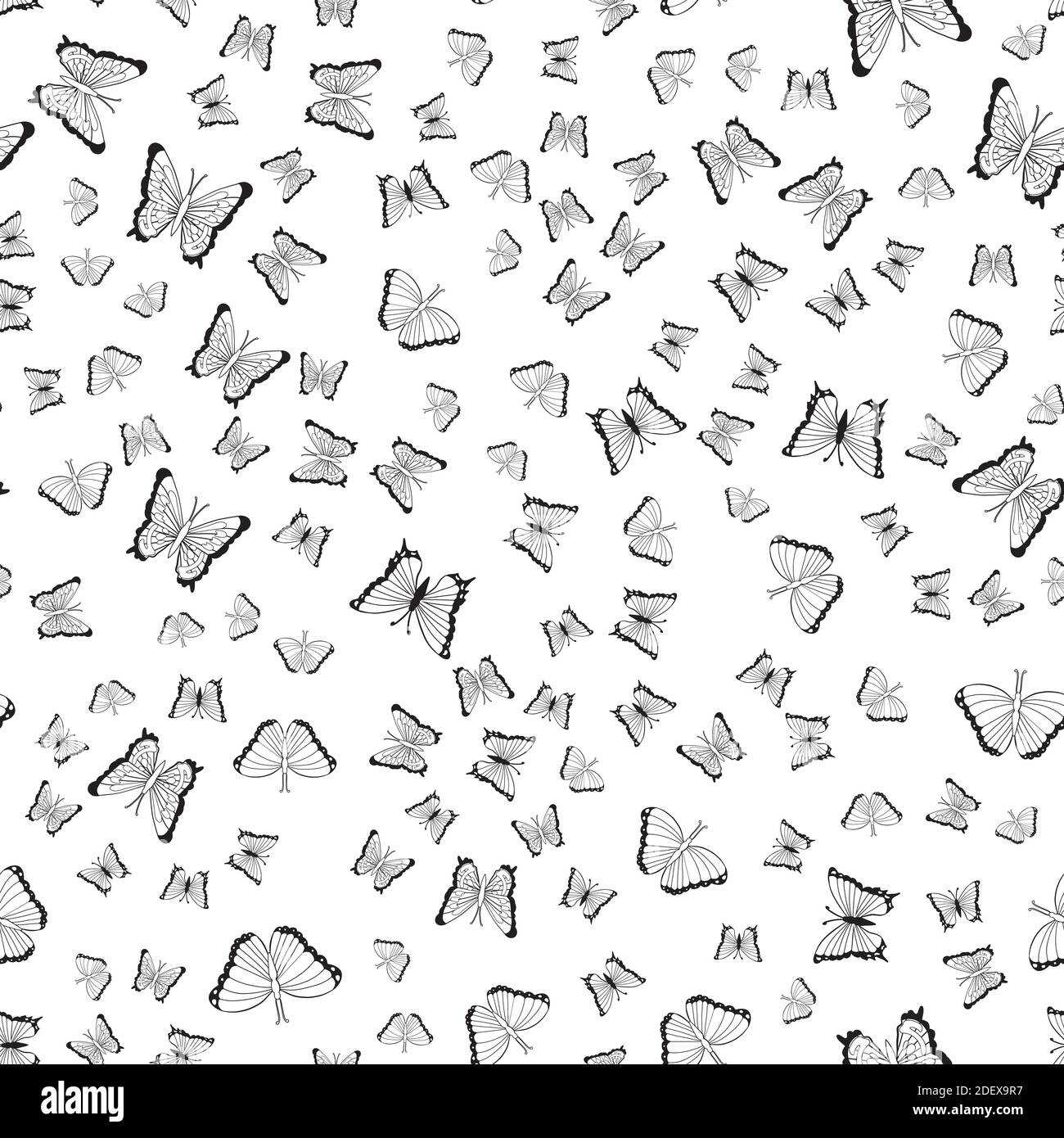 Butterfly coloring vector vectors hi-res stock photography and images ...