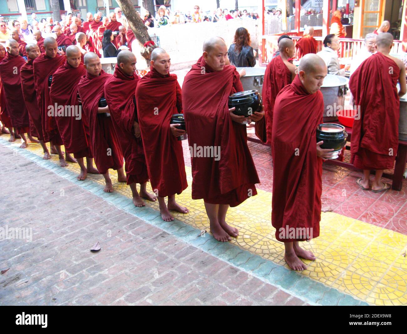 Monks in Mahagandayon Monastery in Amarapura, Myanmar Stock Photo - Alamy