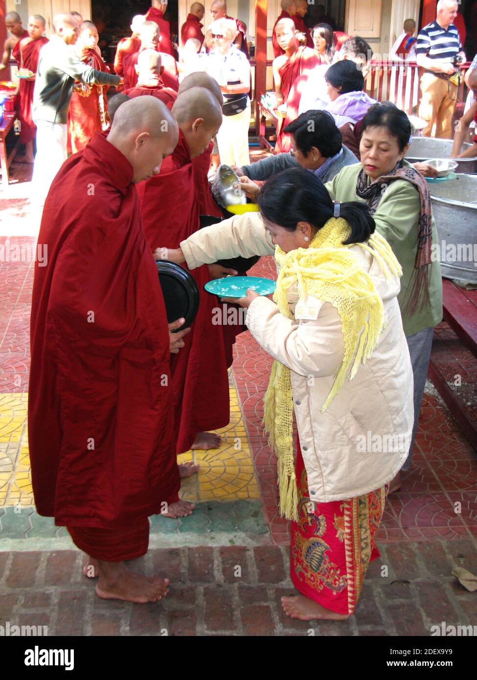 Monks in Mahagandayon Monastery in Amarapura, Myanmar Stock Photo - Alamy