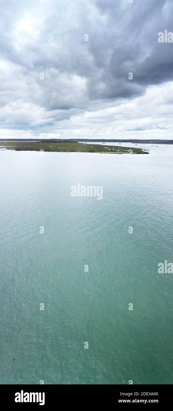 mash land on the river blackwater in essex england Stock Photo - Alamy