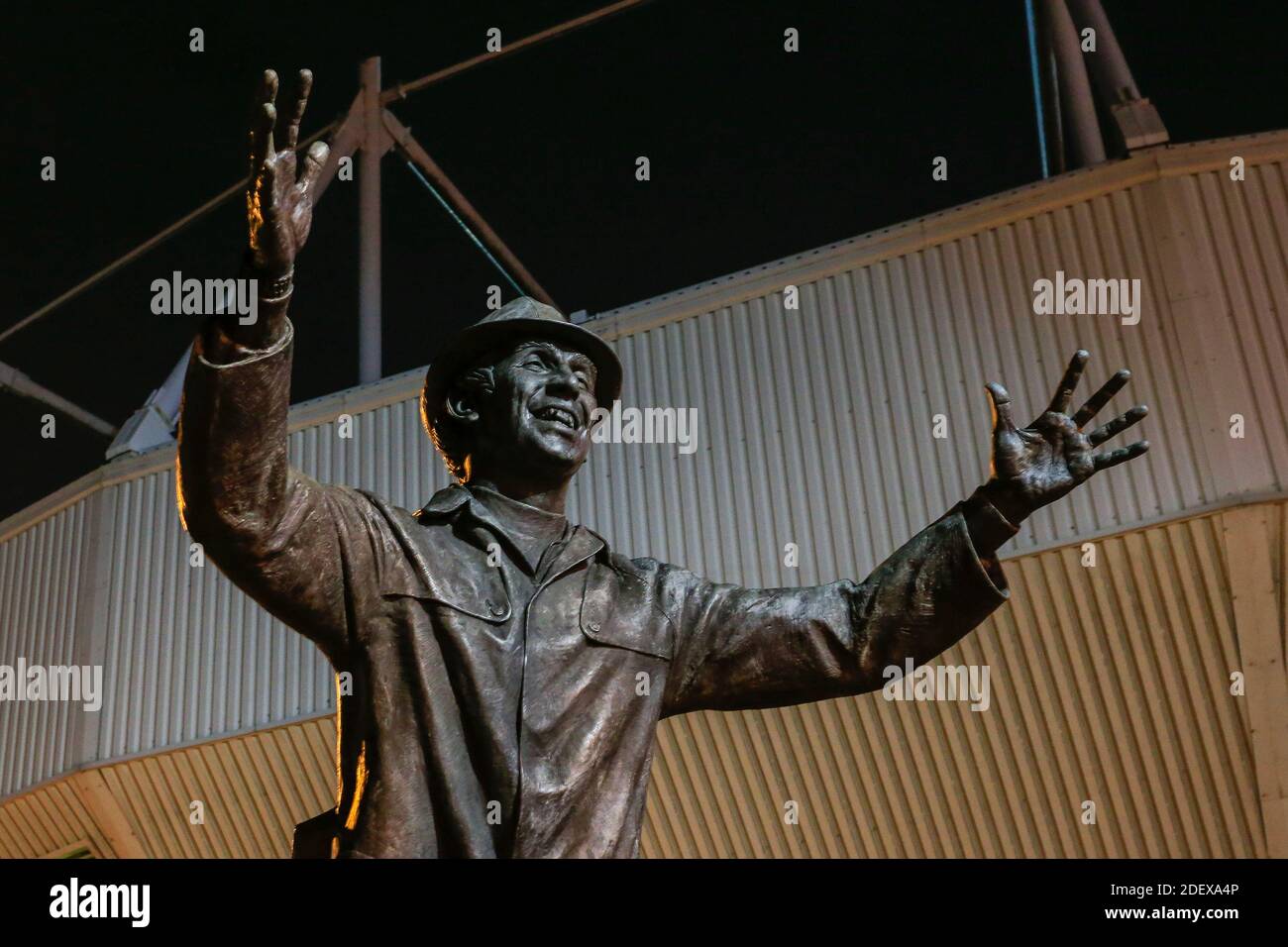 Statue of Sunderland legend Bob Stokoe outside of the Stadium of Light ...