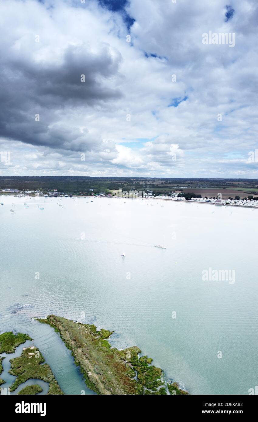 birds eye view over the river blackwater in essex england Stock Photo ...