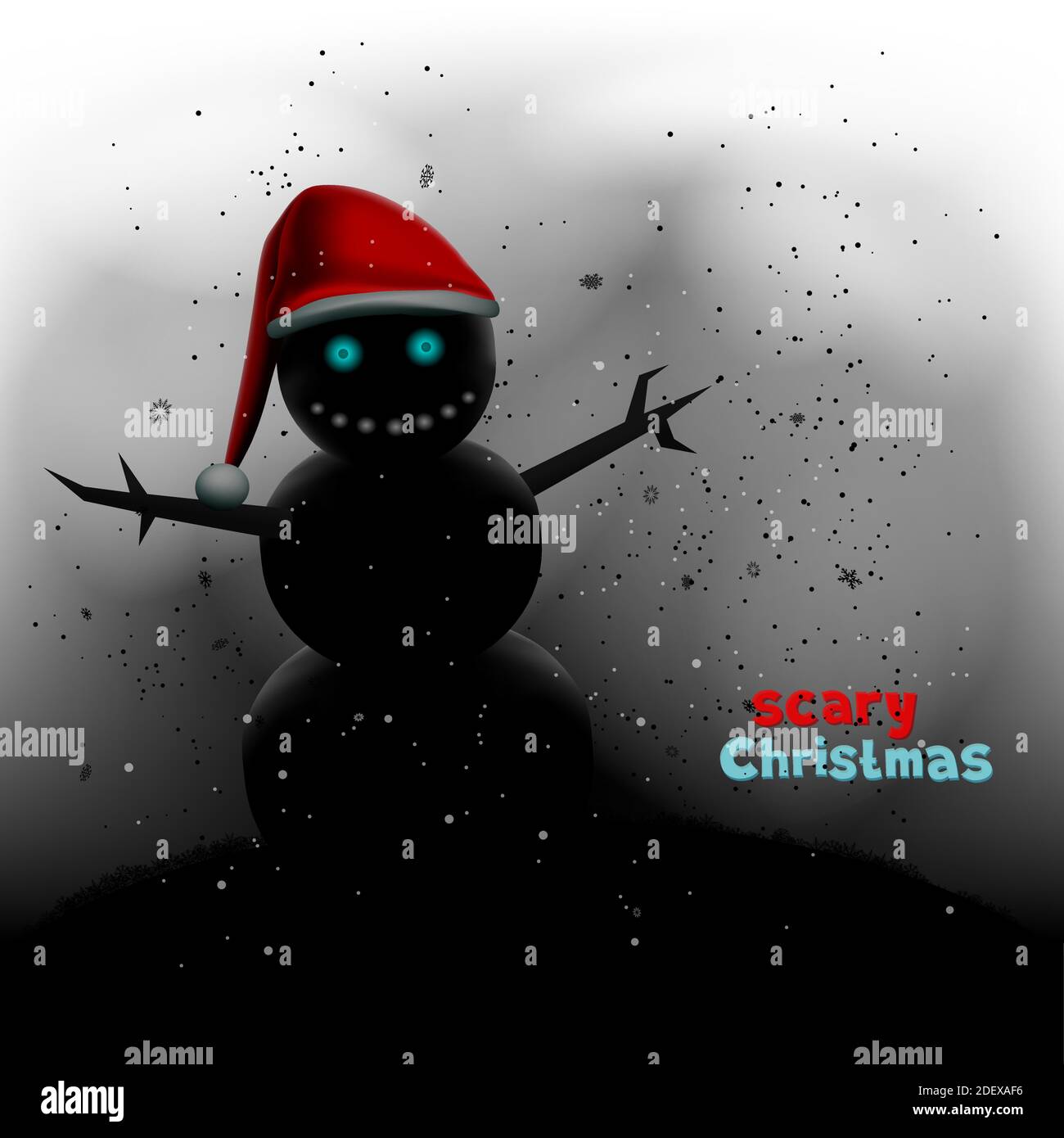 Angry Snowman Wallpaper