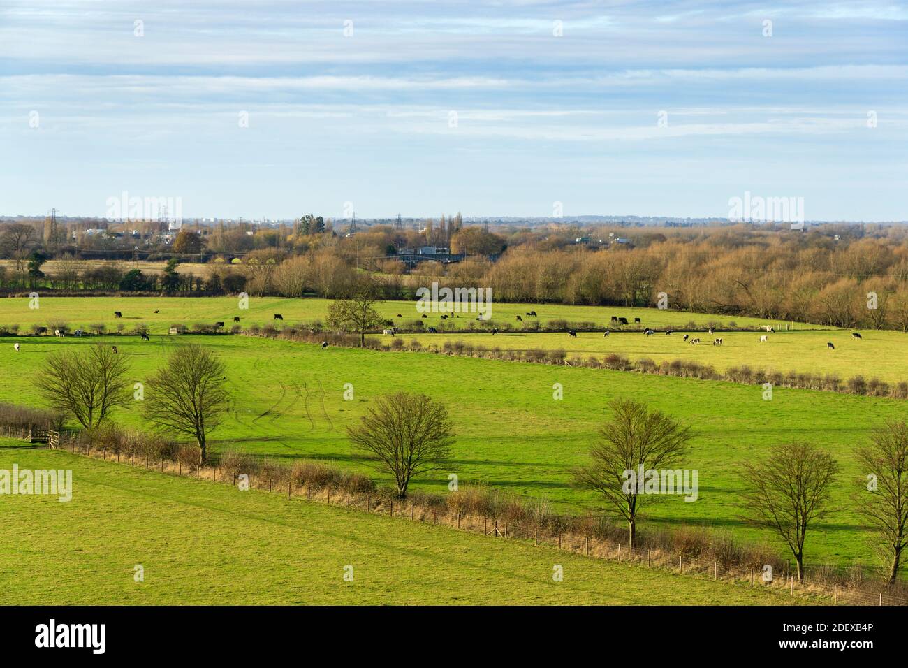 Flat landscape background scene Stock Photo - Alamy
