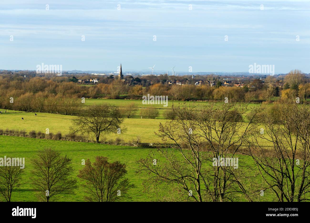 Flat landscape background scene Stock Photo - Alamy