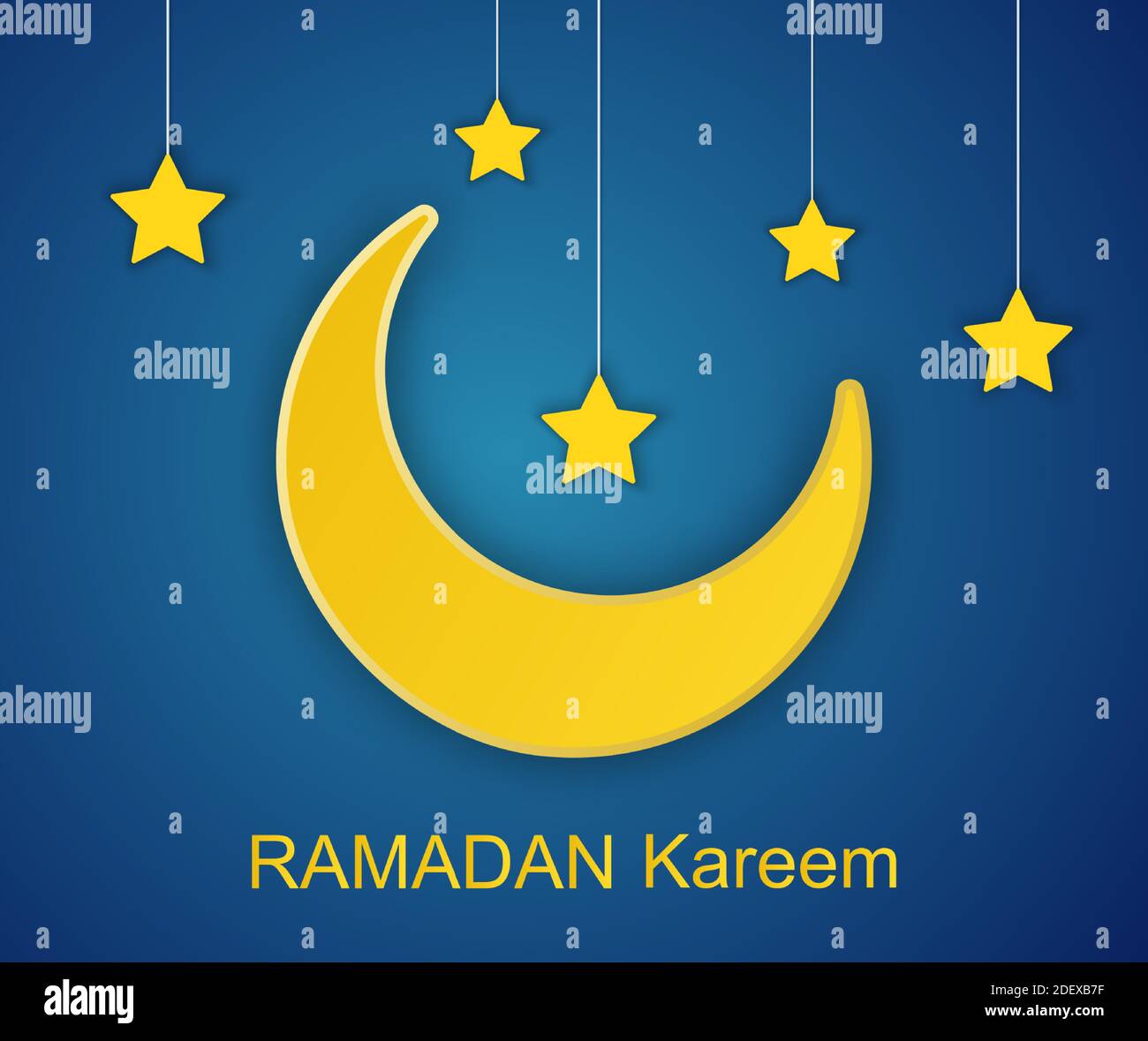 Ramadan mubarak paper crescent Stock Vector Images - Alamy
