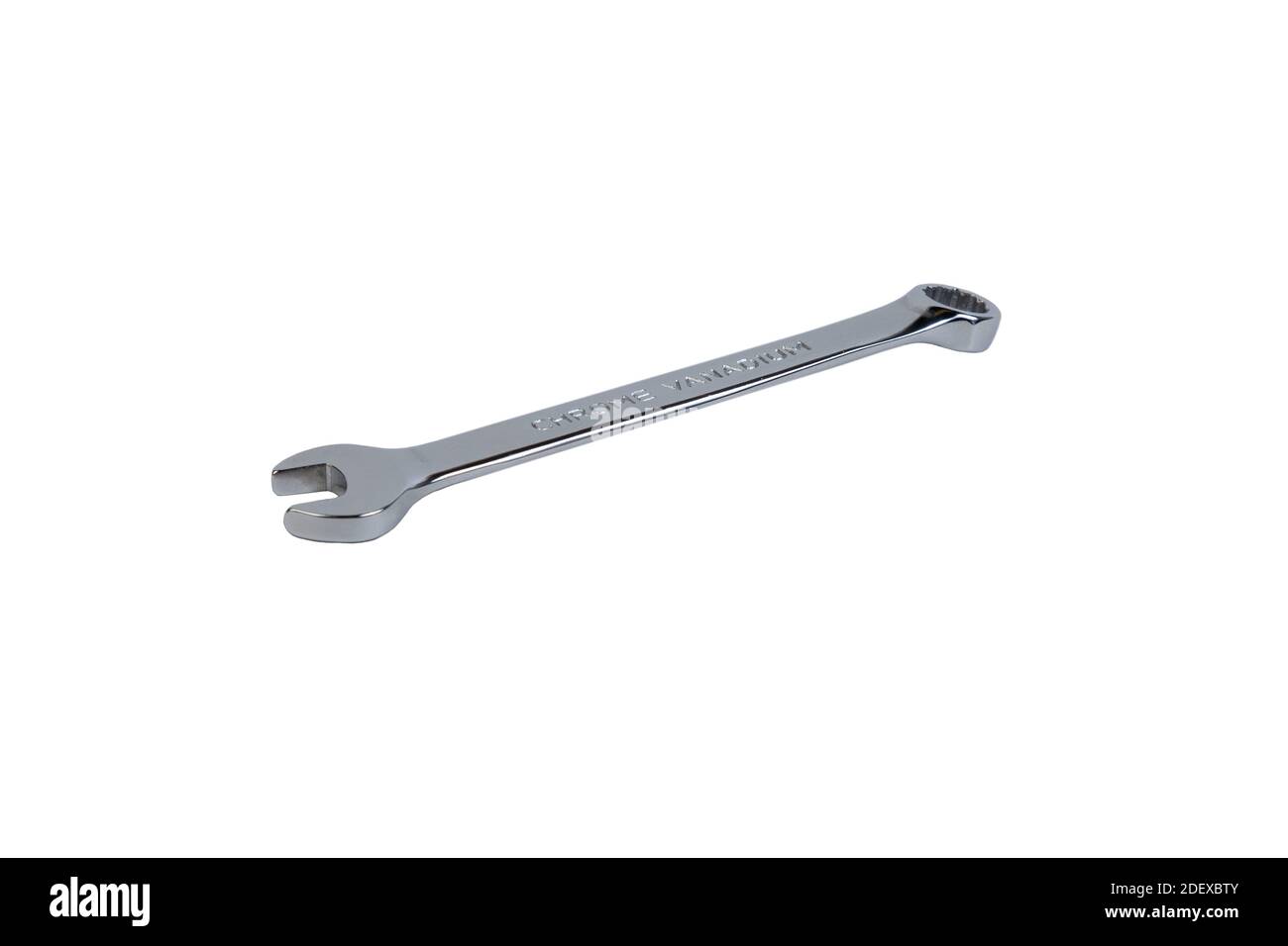 Silver wrench on a white isolated background Stock Photo - Alamy